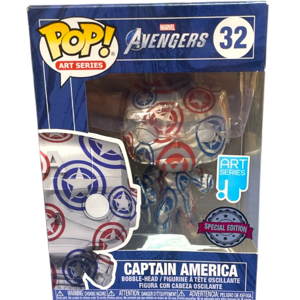 Pre-owned Funko POP! Marvel Avengers - Captain America 32 Art Series ...